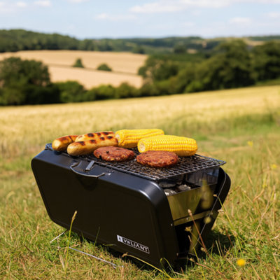 Valiant Portable Picnic and Camping BBQ - Black | DIY at B&Q