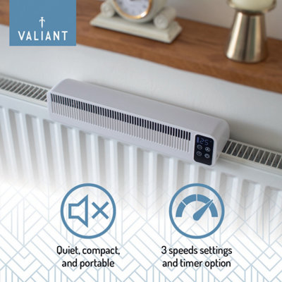 Valiant Radiator Fan, Heat Boosting Portable Rechargeable Fan