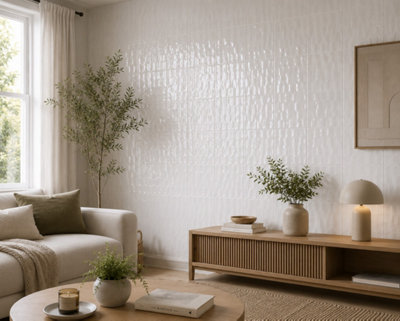 Valmere White Gloss Bumpy Ceramic Wall Tile (180 Pack - 10 Box - 14.9m2 ...