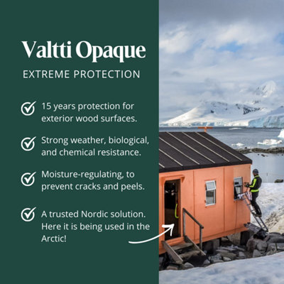 VALTTI OPAQUE EXTERIOR WOOD PAINT - WEATHERPROOF SEMI MATT FOR FENCES ...