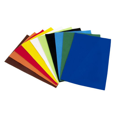 VALUE FELT PACK - Felt: Acrylic: 10 Piece: 30 x 20cm: Assorted Cols ...