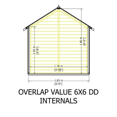 Value overlap 6x6ft with double doors