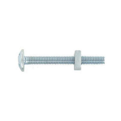 VALUE PACK M6 X 40 ROOFING BOLTS AMP NUTS ZINC 5 PER PACK