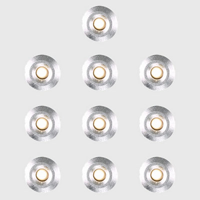 ValueLights 10 Pack IP67 Rated 15mm Warm White LED Round Garden Decking ...