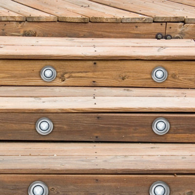 ValueLights 10 Pack IP67 Rated 40mm Cool White LED Round Decking ...