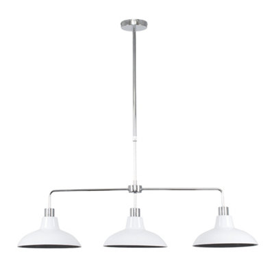 ValueLights 3 Way Polished Chrome Suspended Over Table Ceiling Light ...