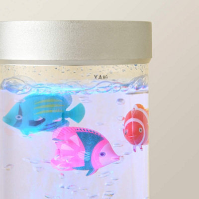 ValueLights 32cm Colour Changing Bubble Fish Table Lamp