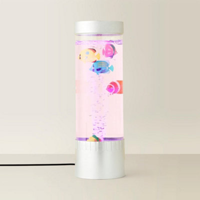 ValueLights 32cm Colour Changing Bubble Fish Table Lamp