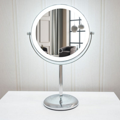 ValueLights 8 inch Rechargeable Tabletop Mirror with 5 x Magnification ...