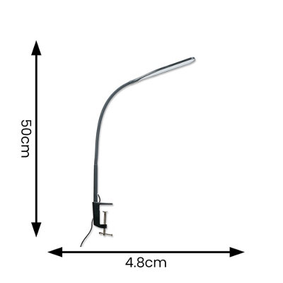 ValueLights Adjustable LED Daylight Desk Lamp with Clamp, Colour Modes ...