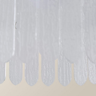 ValueLights Aldgate Textured Acrylic Ceiling Lamp Shade and Bulb
