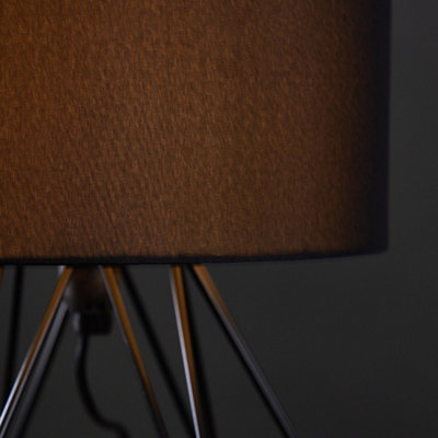 ValueLights Angus Pair of Modern Black Metal Basket Cage Table Lamps ...