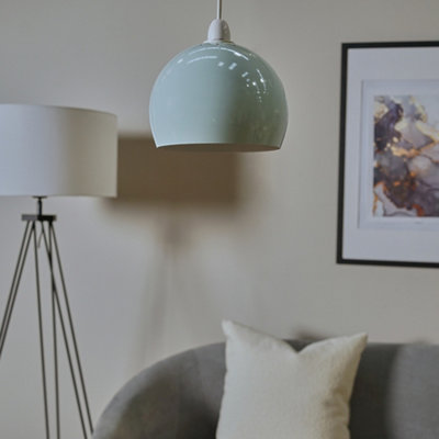 ValueLights Arco Blue Ceiling Shade and Bulb (D)20cm