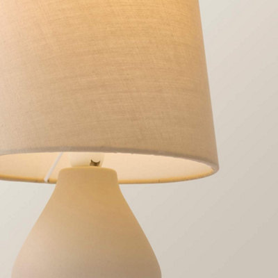 ValueLights Arlo Set of 2 - Coffee Ceramic Base Table Lamp with Tapered ...