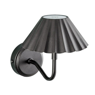 ValueLights Avery Easy Fit Portable Rechargeable Wall Light - Black