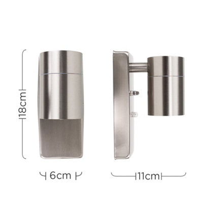 ValueLights Barrow Modern Stainless Steel Dusk to Dawn Sensor Outdoor ...