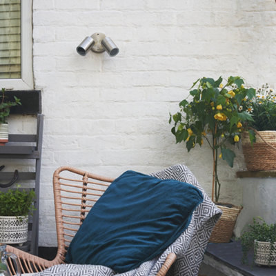 ValueLights Barrow Pair of Barrow IP44 Rated Stainless Steel Outdoor ...