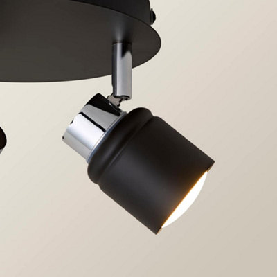 ValueLights Benton 3 Way Silver Ceiling Bar Spotlight and GU10 ...