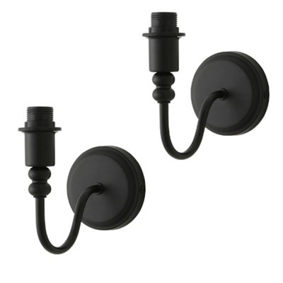 ValueLights Binky Pair of Black Rechargeable Wall Light Bases