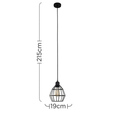 ValueLights Black Ceiling Rose & Flex Lampholder Fitting With Black ...