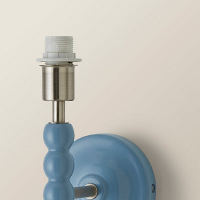 ValueLights Bobbin Powder Blue Wall Light Base