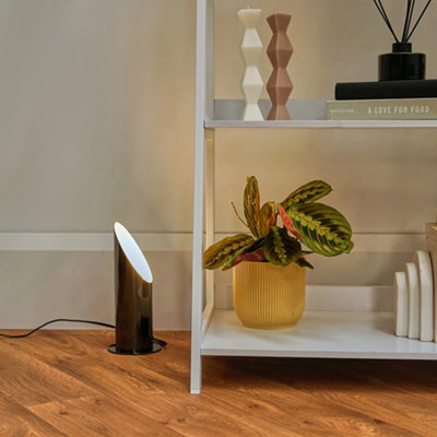 ValueLights Brushed Chrome Table/Floor Standing Uplighter Wall Wash ...