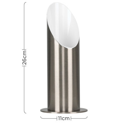 ValueLights Brushed Chrome Table/Floor Standing Uplighter Wall Wash ...