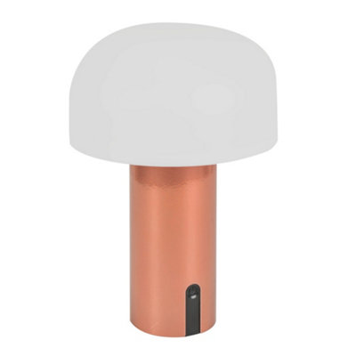 ValueLights Calhoun Copper Touch Table Lamp Portable USB Rechargeable ...