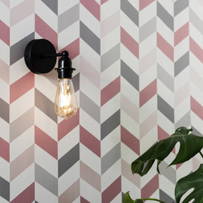 ValueLights Cambourne Black Indoor Wall Light and E27 Pear LED 4W Warm ...