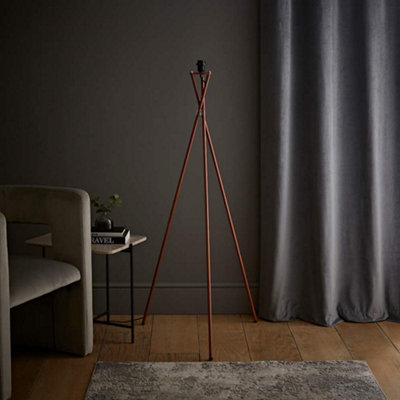 ValueLights Camden Copper Tripod Floor Lamp Base