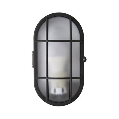 ValueLights Carnforth Modern Black IP44 Rated Outdoor Garden Security ...