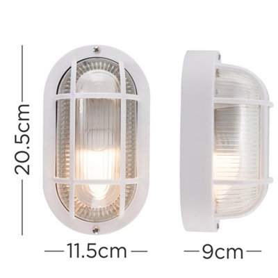 ValueLights Carnforth Modern White Outdoor Garden Security Bulkhead ...