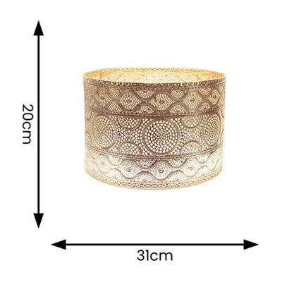 ValueLights Casablanca Gold Metal Ceiling Lamp Shade
