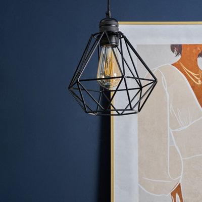 ValueLights Casco Matt Black Ceiling Rose and Flex Lampholder Fitting ...