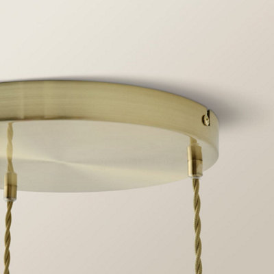 ValueLights Cassia Gold Hanging Triple Ceiling Pendant Light Fitting ...