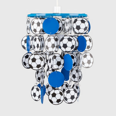 ValueLights Children's Blue And White Football Bedroom/Nursery Ceiling ...