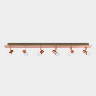 ValueLights Consul Modern Polished Copper 6 Way Adjustable GU10 Ceiling ...
