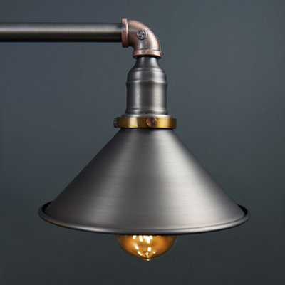 ValueLights Corinthia Style Pewter, Brass & Copper Metal 3 Way Over ...