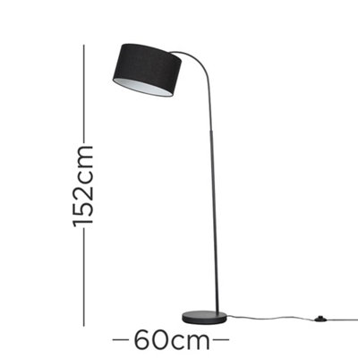ValueLights Curva Grey Floor Lamp