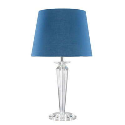 ValueLights Davenport Clear Genuine K9 Crystal Base Table Lamp with ...