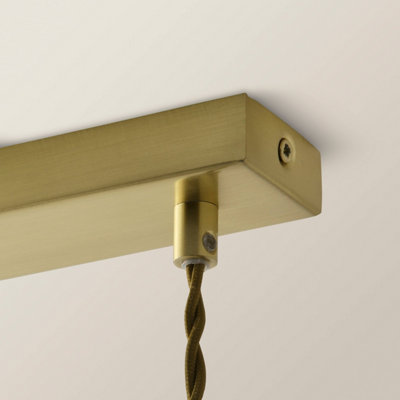 ValueLights Delora Ribbed Bell Glass 3 Drop Brushed Gold Diner Ceiling ...