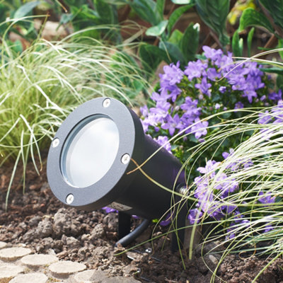 ValueLights Derwent Modern Ground Spike Wall Mount IP65 Rated Outdoor ...