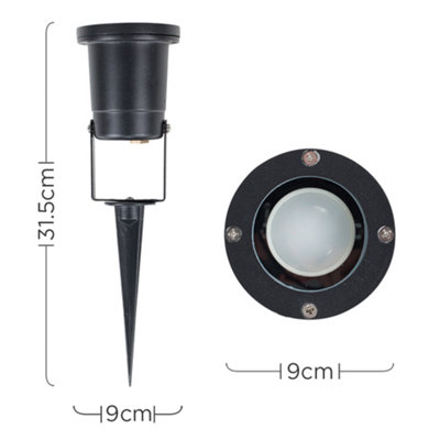 ValueLights Derwent Modern Ground Spike Wall Mount IP65 Rated Outdoor ...