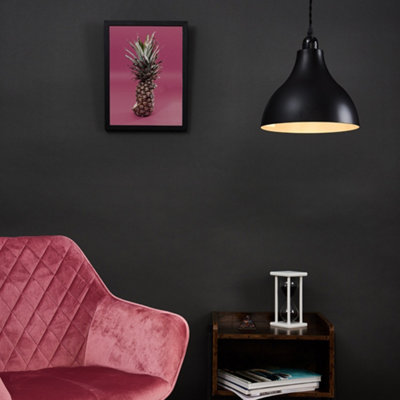 ValueLights Dexter Retro Style Black and Silver Metal Ceiling Light ...