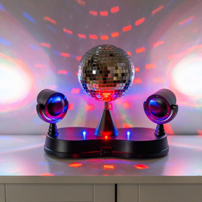 ValueLights Dolly Disco Ball Rotating RGB LED SpotLight Desk Table Lamp