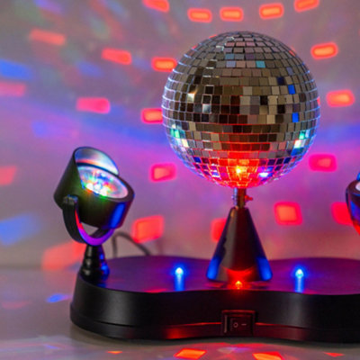 ValueLights Dolly Disco Ball Rotating RGB LED SpotLight Desk Table Lamp