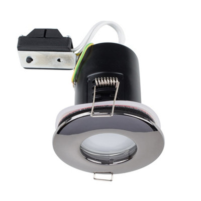 ValueLights Downlight Fire Rated IP65 Black Chrome Ceiling Light ...