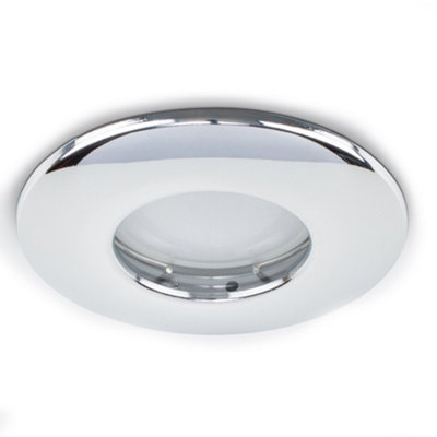 ValueLights Downlight Fire Rated IP65 Chrome Ceiling Light Fitting 6 ...