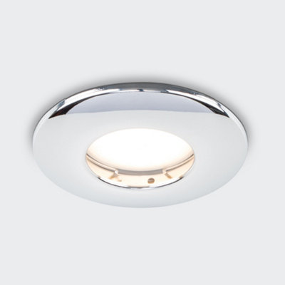 ValueLights Downlight Fire Rated IP65 Chrome Ceiling Light Fitting 6 ...