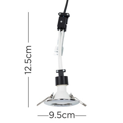 VALUELIGHTS DOWNLIGHT FIXED CHROME CEILING LIGHT FITTING SINGLE PACK